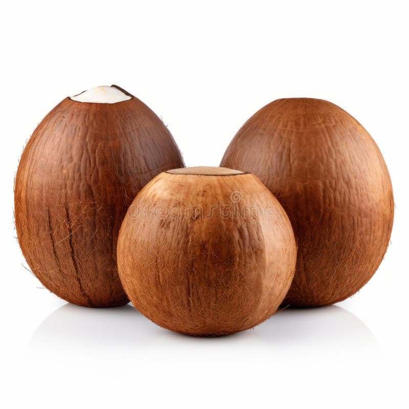 Three Coconuts in a Row: a Unique Blend of Design and Texture Stock ...