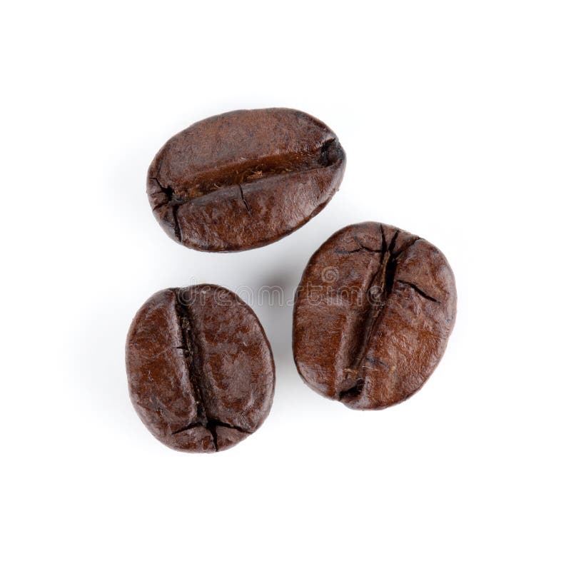 Three coffee beans stock photo. Image of espresso, aroma - 30676324