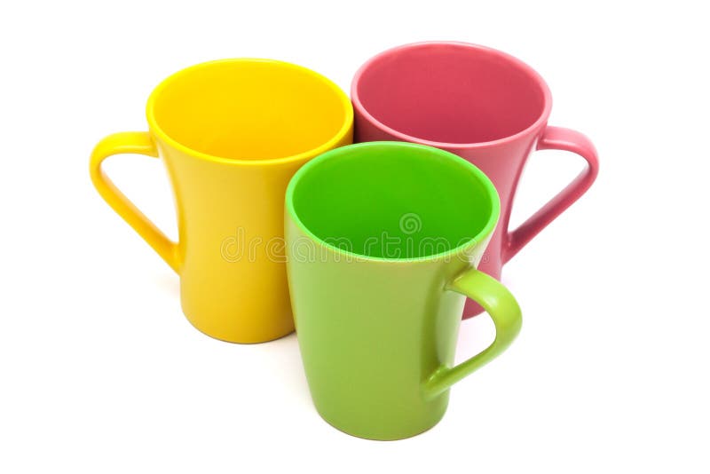 Three Colorful Mugs - Mom, Dad, Me (family) Stock Image - Image of ...