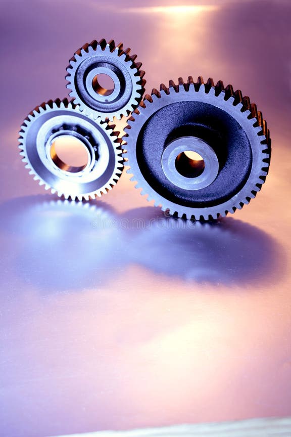 Three cogs stock image. Image of metaphor, industry, interlock - 3618945