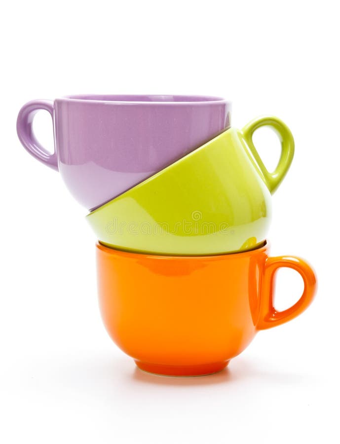 Stacked colored cups stock photo. Image of purple, object - 11607794