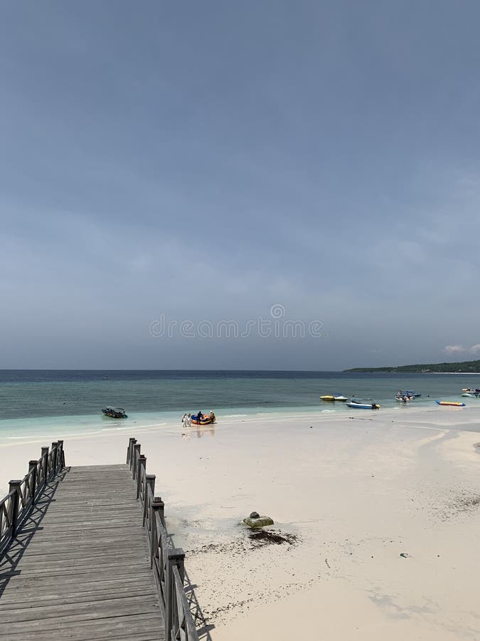 Three Color Gradations on the Bira Beach Stock Photo - Image of ...