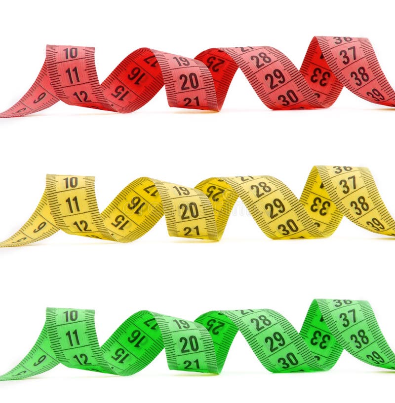 Three Color Measuring Tapes Stock Photo - Image of three, isolated ...