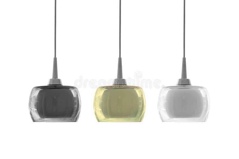 Three Color Modern Ceiling Light Stock Image - Image of metal ...