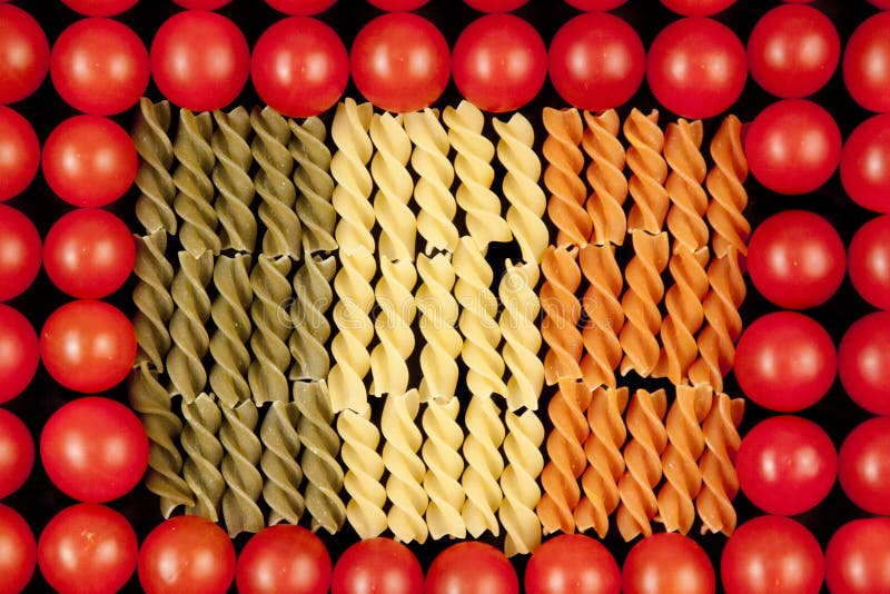Pasta Italian flag stock image. Image of group, closeup - 26575369