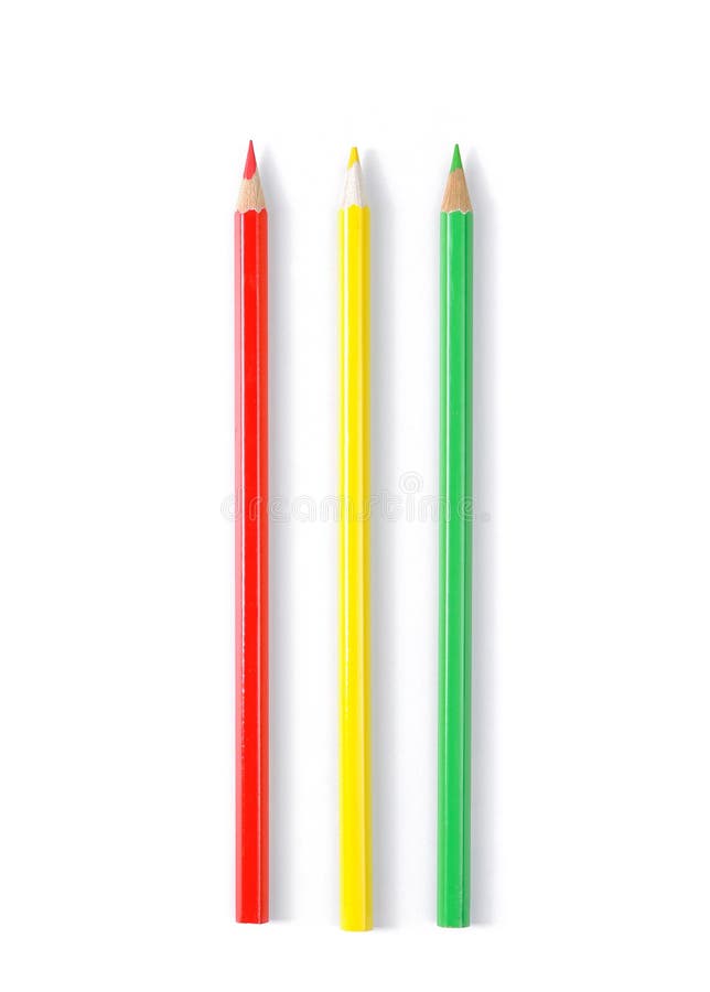 Three color pencils stock photo. Image of pattern, rainbow - 24409262