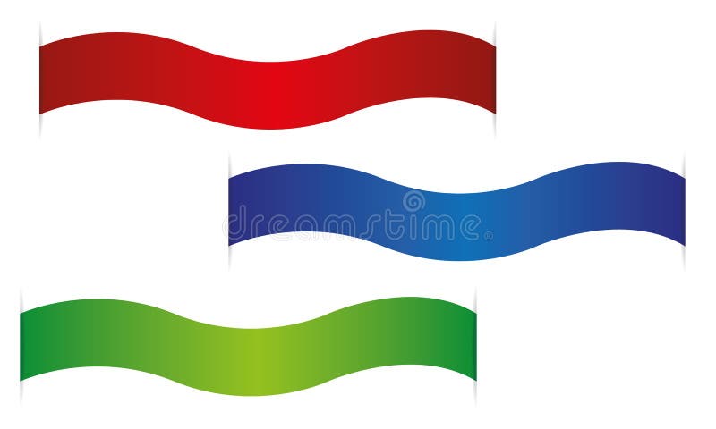 Three color ribbons stock vector. Illustration of compare - 40024142