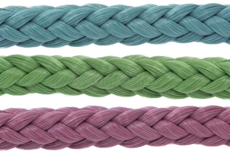 Three color ropes stock photo. Image of tied, macro, lace - 23532076