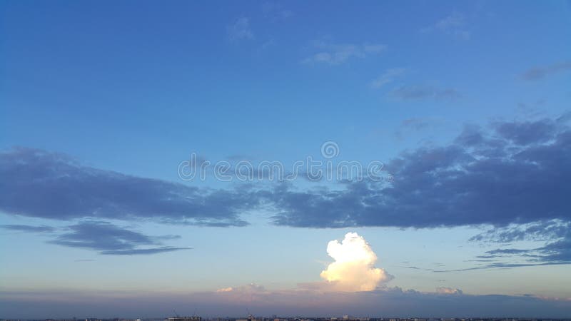 Three Color Sky after the Storm. Stock Image - Image of nature ...