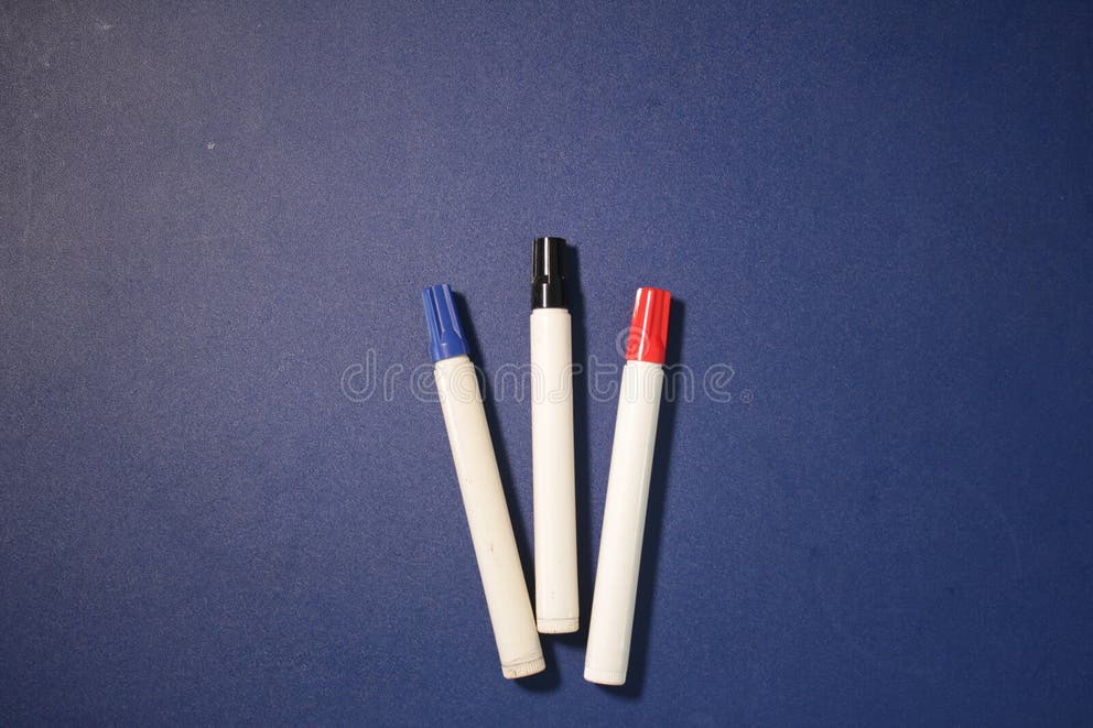 Three Color of Whiteboard Marker Upside Stock Photo - Image of brand ...
