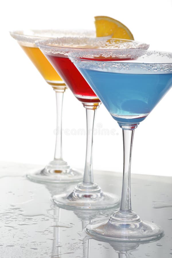 Three colored cocktails 3 stock photo. Image of cafe, cold - 3175768