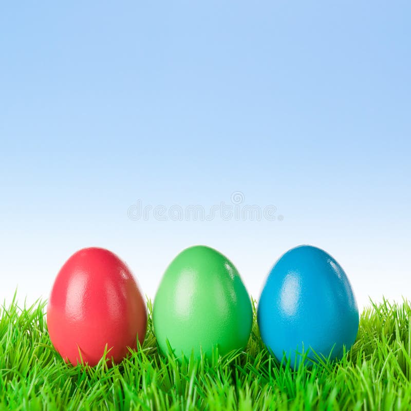 Three easter eggs stock photo. Image of culture, front - 35328128