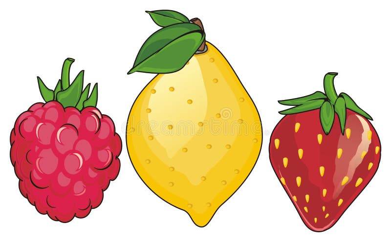 Three Colored Fruits Stock Illustrations – 365 Three Colored Fruits ...