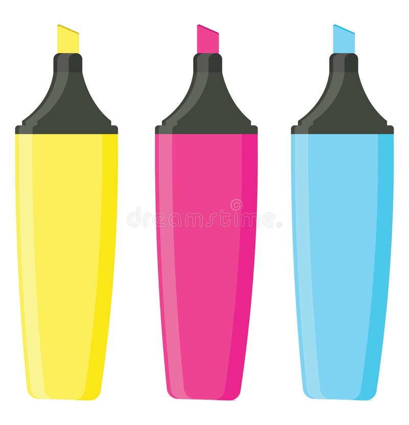 Highlighters Illustration Stock Illustrations – 671 Highlighters ...