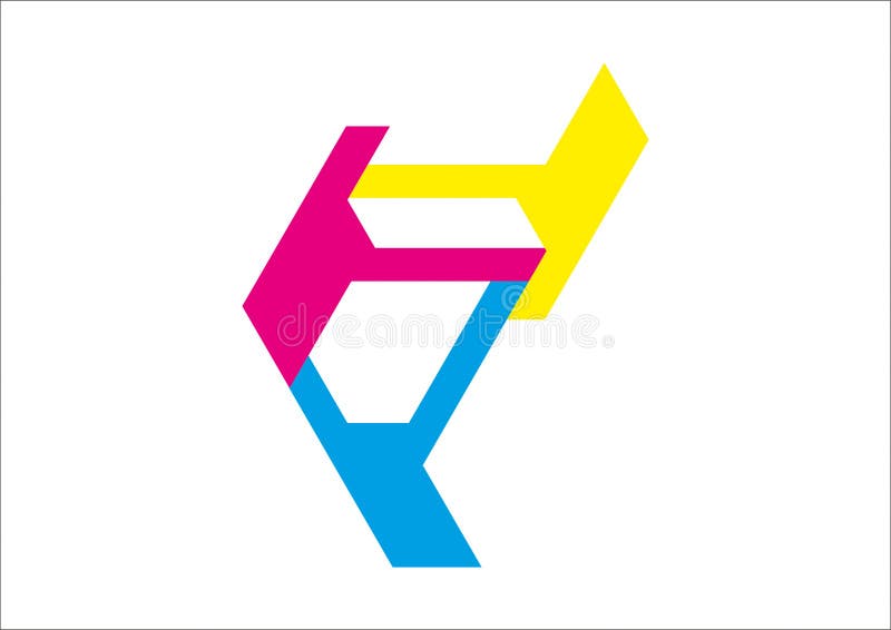 Three colored logo stock vector. Illustration of three - 121603152