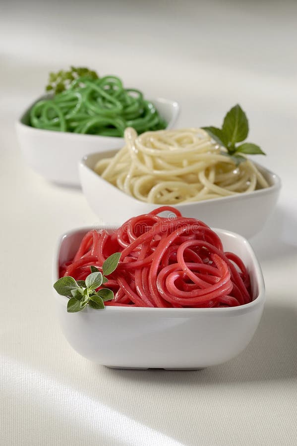 Three Colored Pasta stock image. Image of italy, noodle - 9464551