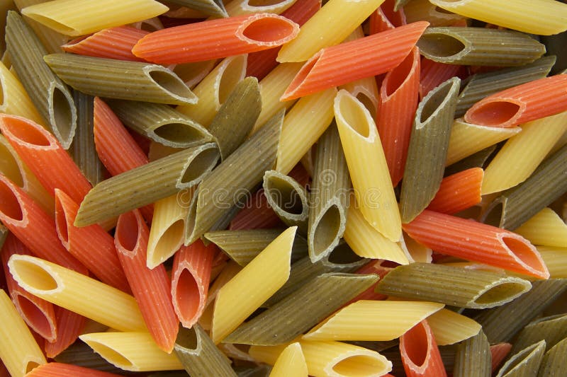 Three-colored pasta stock photo. Image of tomato, cuisine - 47099536