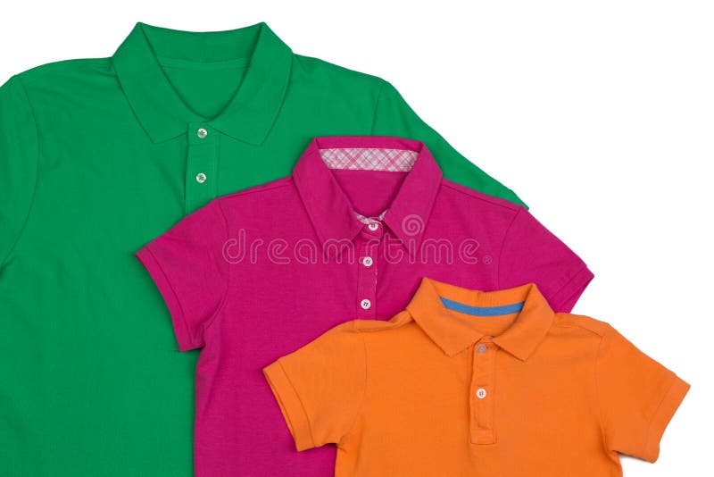 Three Colored Polo Shirt Close-up Stock Image - Image of fashion ...