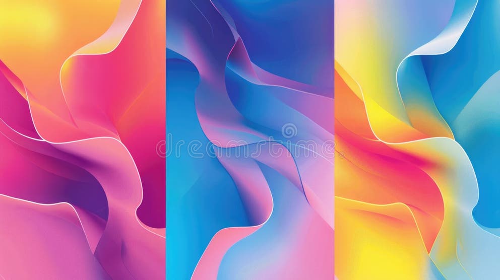 Three Colorful Background Options for Design and Creativity Stock ...