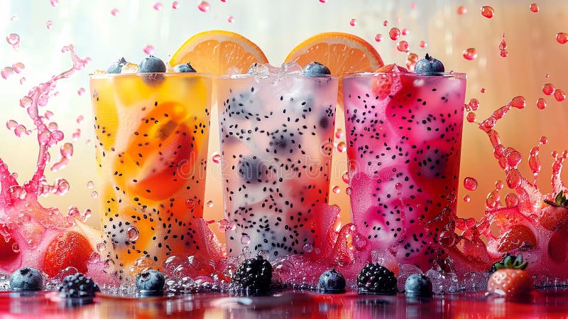 Refreshing Fruit-inspired Drinks Create a Vibrant Splash of Color and ...