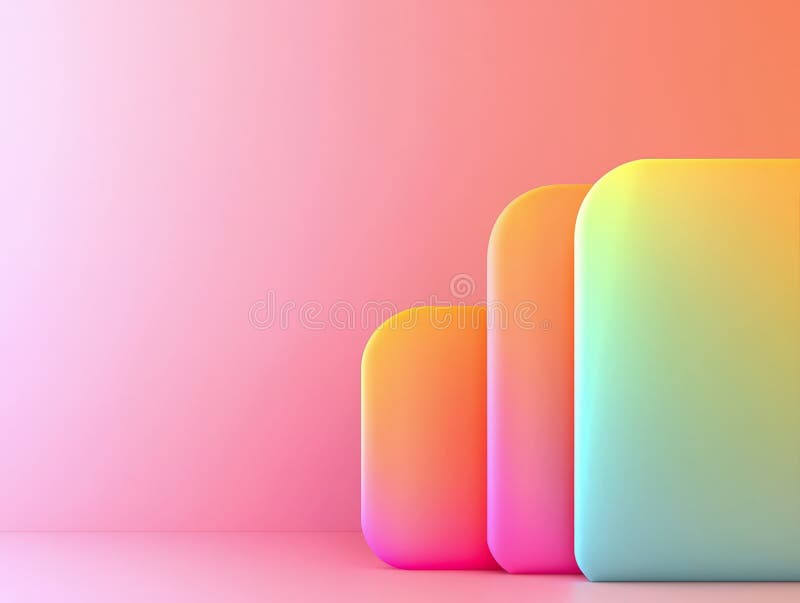 Three Colorful Cubes Arranged on a Solid Pink Background Creating a ...