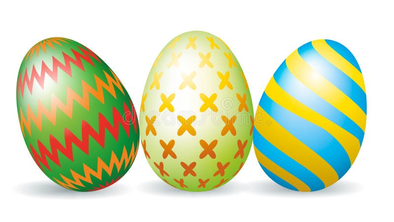 Three colorful Easter eggs stock vector. Illustration of three - 107332686 Three colorful Easter eggs stock vector. Illustration of three - 107332686