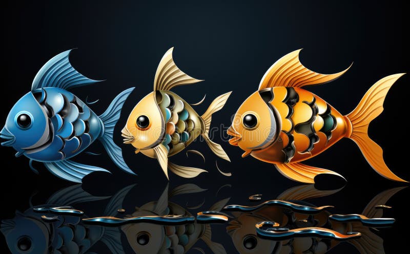 A Colorful Fish Swimming in a Tank with Other Fishes, AI Stock Image ...