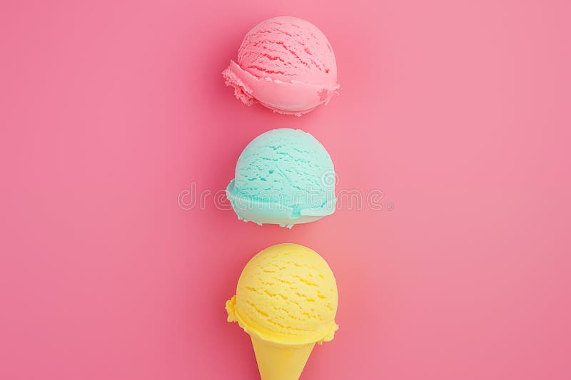 Colorful Ice Cream Scoops in Various Flavors Background Stock Photo ...