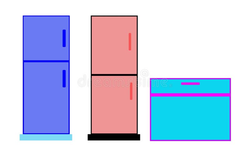 Pink Refrigerators Stock Illustrations – 17 Pink Refrigerators Stock ...
