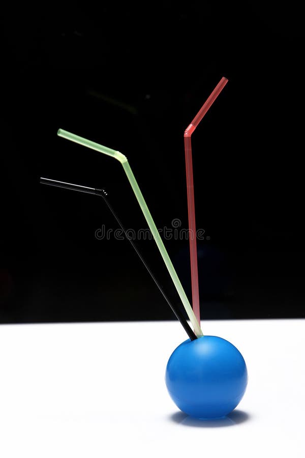 Three colorful straws stock image. Image of stick, combine - 43052787