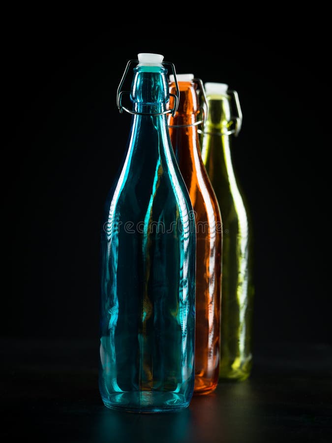 Colorfull Bottles (top View) Stock Photo - Image of recycle, glas: 260180
