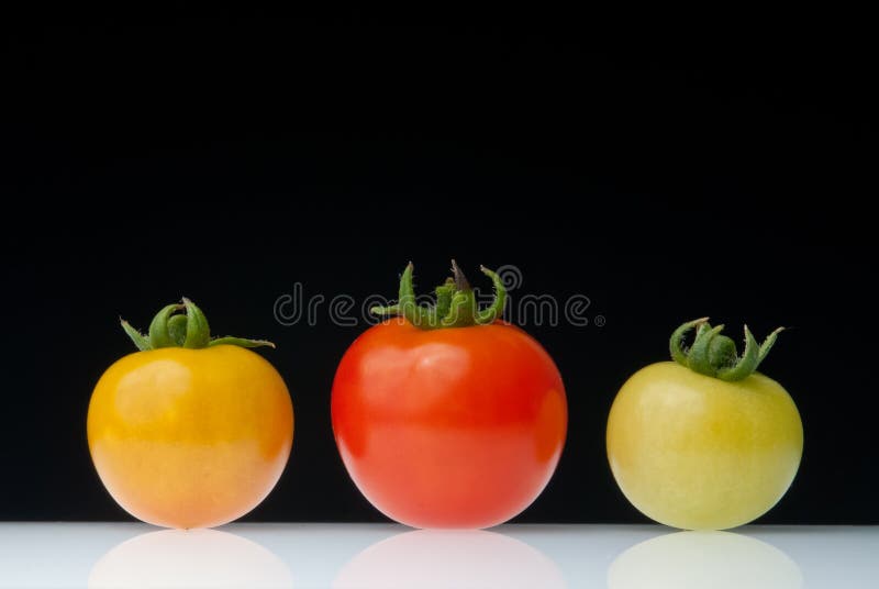Three Colors of Cherry Tomato Stock Image - Image of food, delicious ...