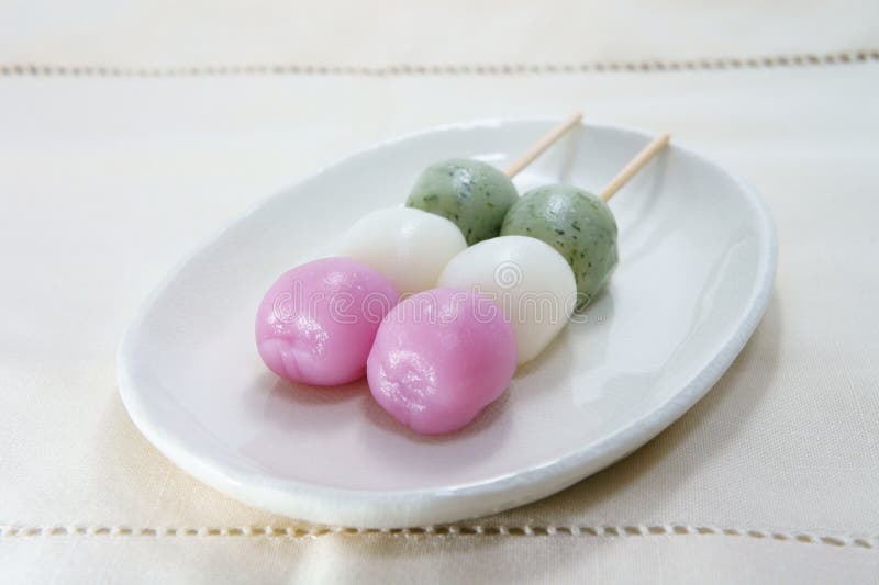 Three colors Dango stock image. Image of food, green - 18776943