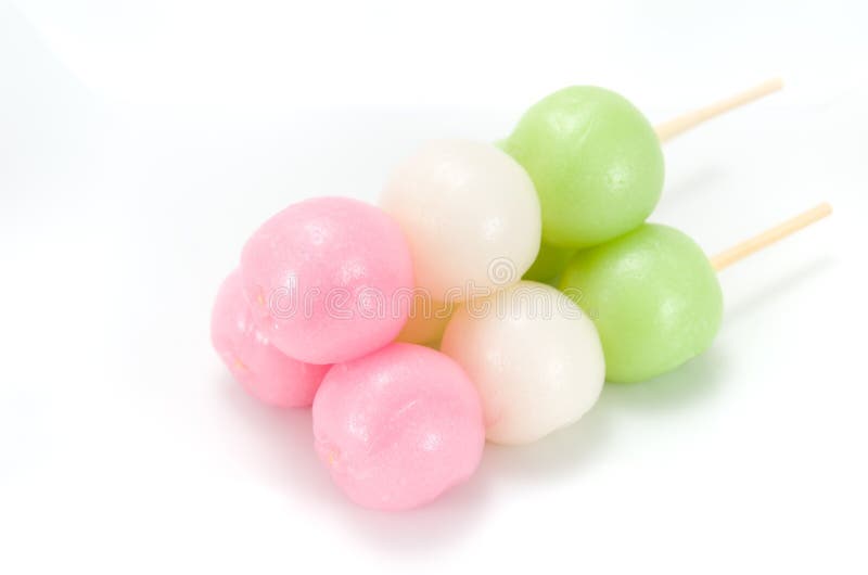 Three colors Dango stock photo. Image of japanese, cake - 40165976