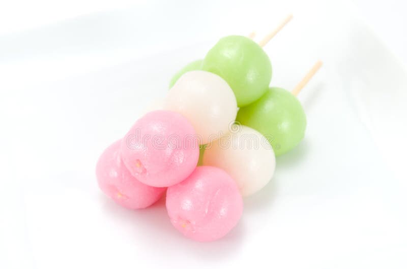 Three colors Dango stock photo. Image of japan, pastry - 40165988