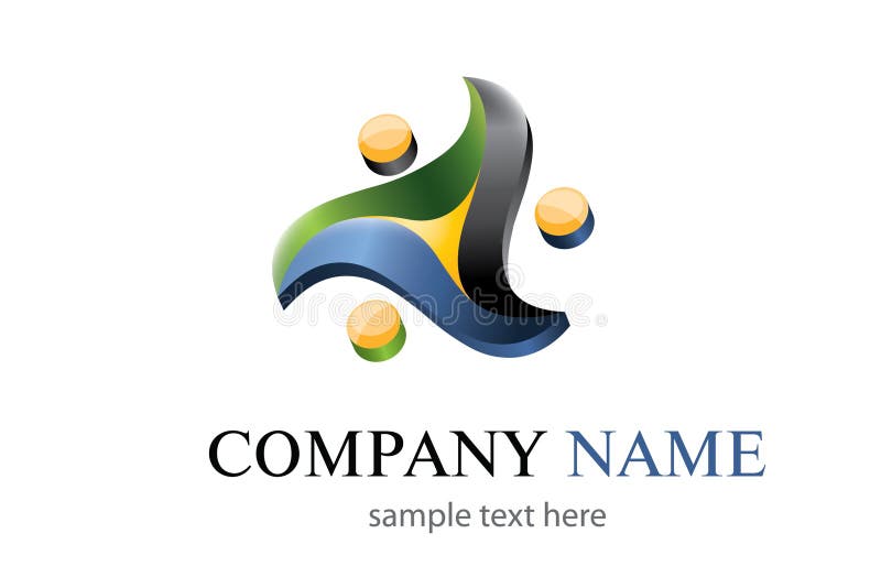 Three colors logo stock vector. Illustration of ideas - 17718185