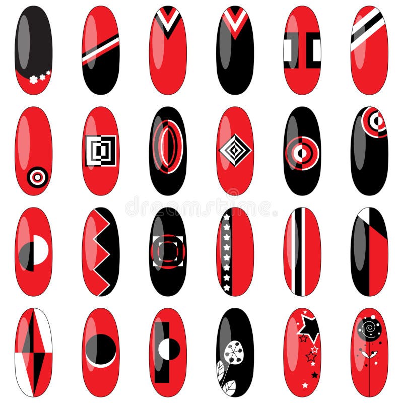 Three Colors Nail Design Stock Illustrations – 145 Three Colors Nail ...