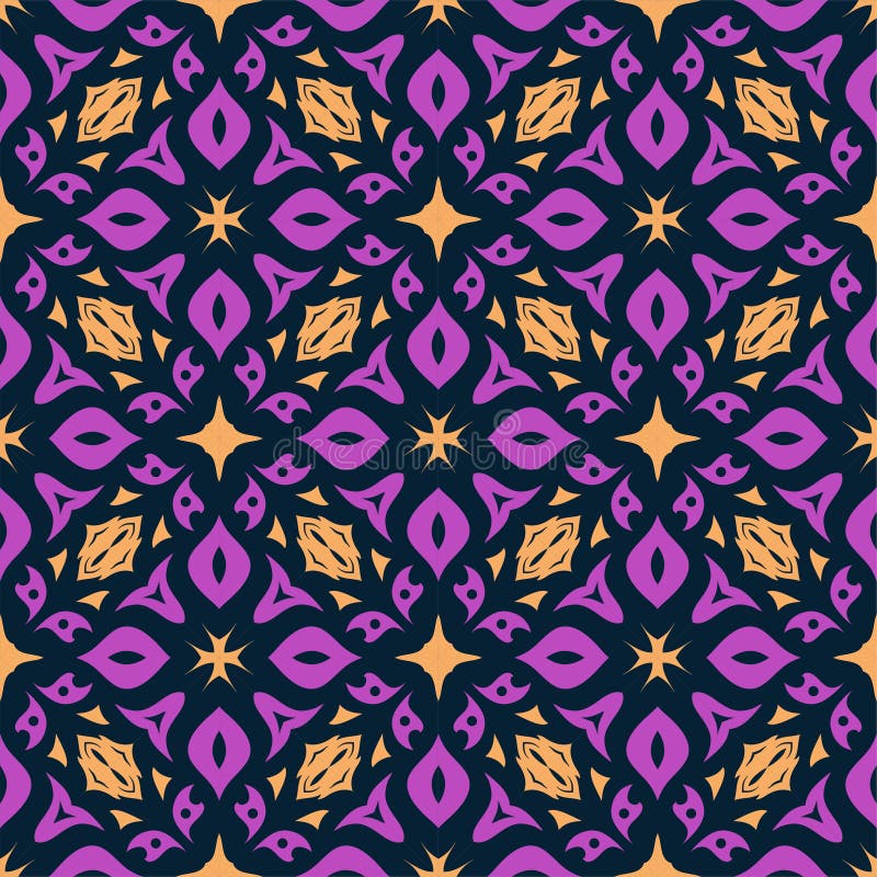 Three Colors Seamless Ornament Shape. Simple Pattern Abstract ...