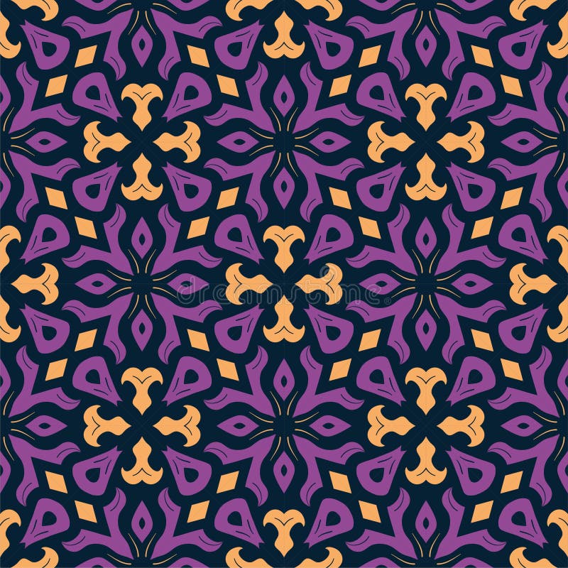 Three Colors Seamless Ornament Shape. Simple Pattern Abstract ...