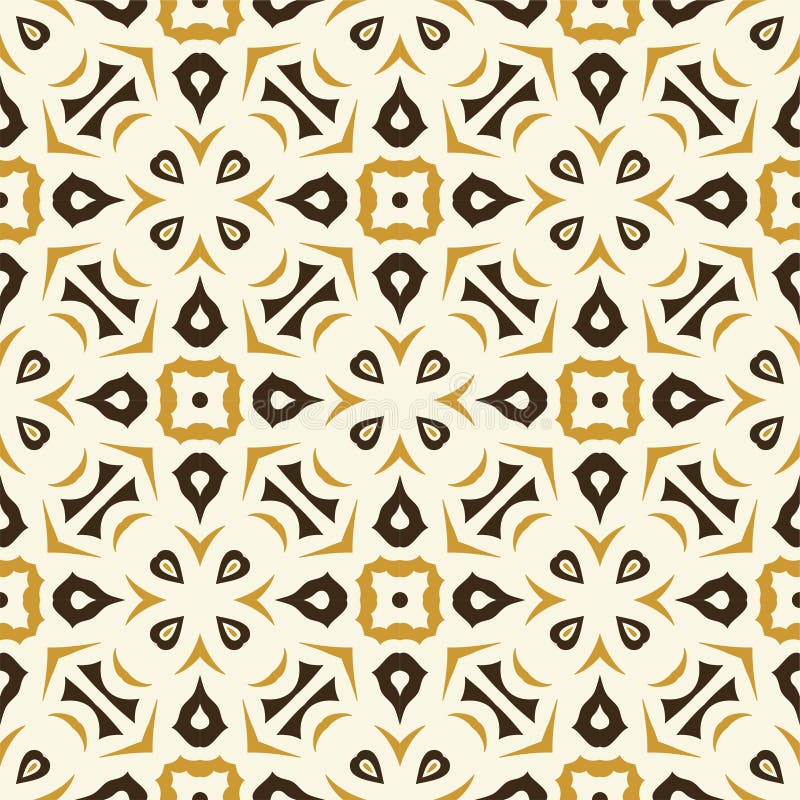 Three Colors Seamless Ornament Shape. Simple Pattern Abstract ...