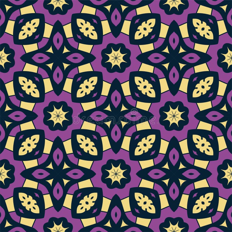 Three Colors Seamless Ornament Shape. Simple Pattern Abstract ...