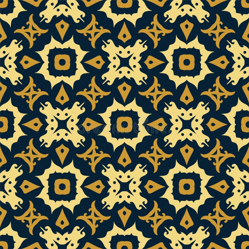 Three Colors Seamless Ornament Shape. Simple Pattern Abstract ...