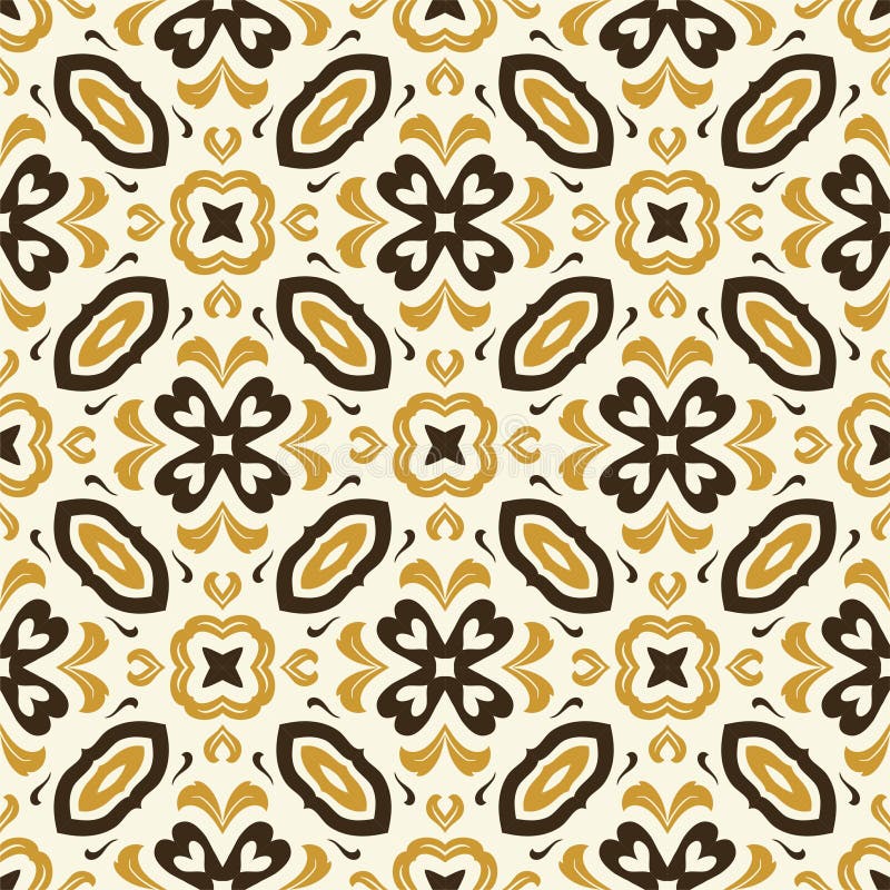 Three Colors Seamless Ornament Shape. Simple Pattern Abstract ...