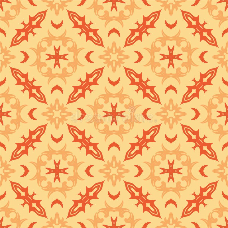 Three Colors Seamless Ornament Shape. Simple Pattern Abstract ...