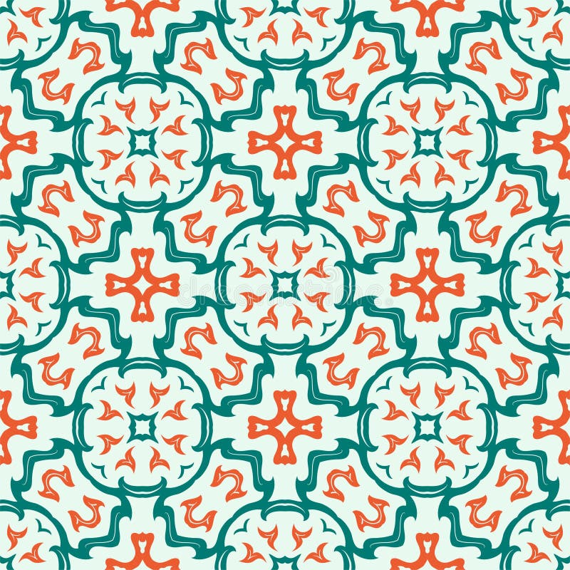 Three Colors Seamless Ornament Shape. Simple Pattern Abstract ...