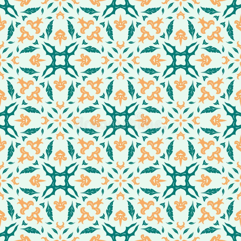 Three Colors Seamless Ornament Shape. Simple Pattern Abstract ...