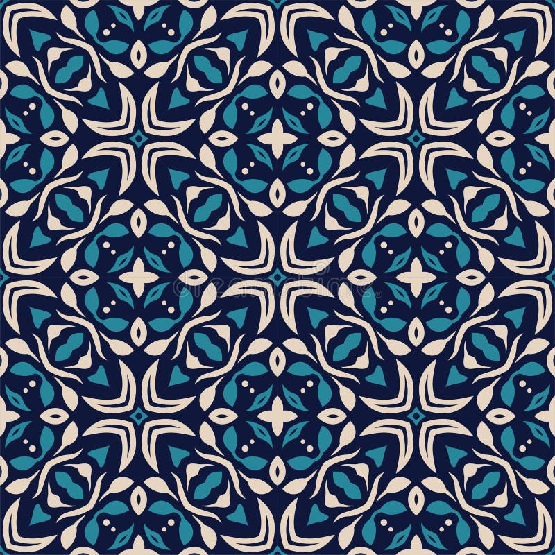 Three Colors Seamless Abstract Shape. Simple Pattern Ornament ...
