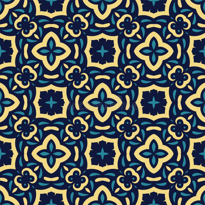 Three Colors Seamless Ornament Shape. Simple Pattern Abstract ...