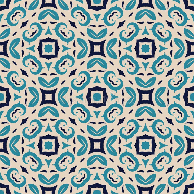 Three Colors Seamless Abstract Shape. Simple Pattern Ornament ...