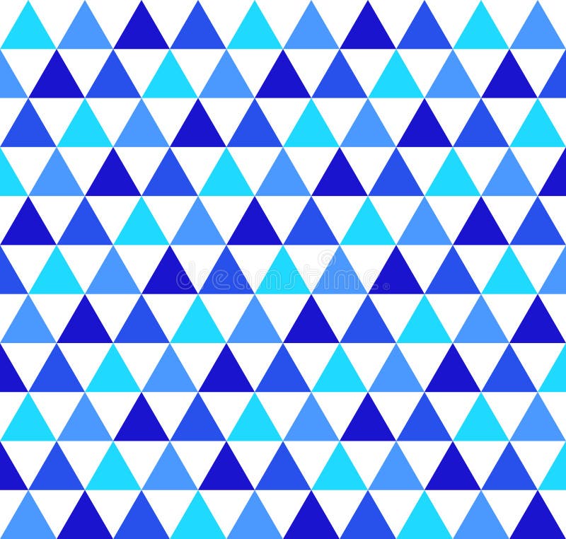 Three Colour, Blue Geometric Triangle Wallpaper, Vector Illustration ...
